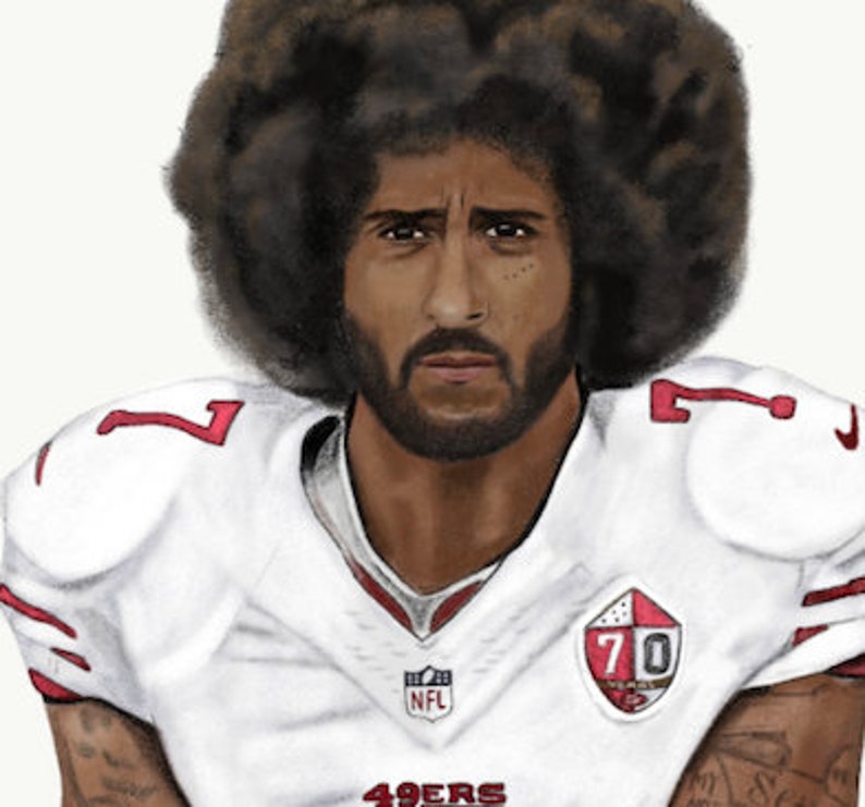 Colin Kaepernick Illustration 8x10 (100% PROCEEDS DONATED to BLM) - Etsy