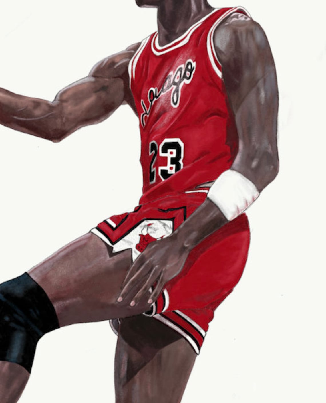 Rookie Michael Jordan '86-'87 Illustration 8x10 (100% PROCEEDS DONATED ...