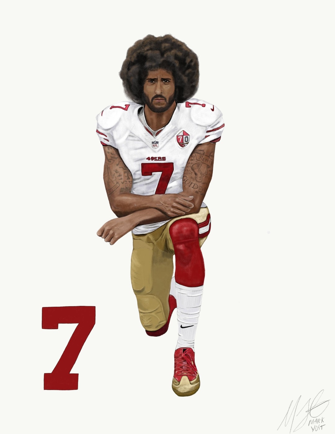 Colin Kaepernick Illustration 8x10 (100% PROCEEDS DONATED to BLM) - Etsy
