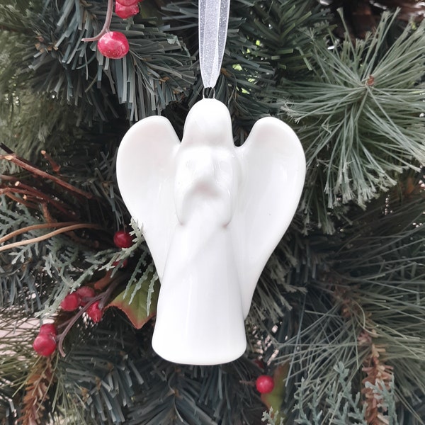White Ceramic Angels - Etsy