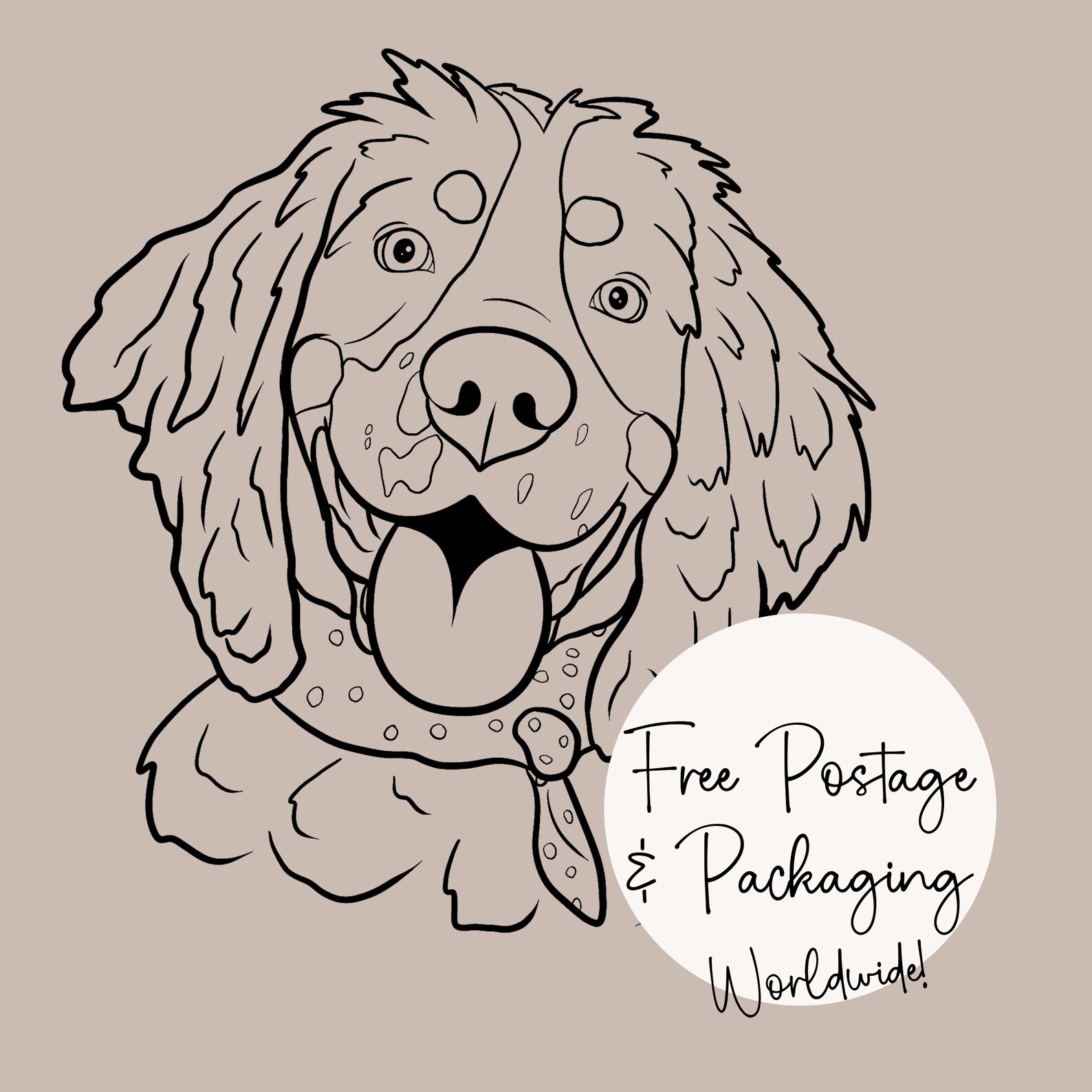 Custom Face Outline Pet Illustration Personalised Pet - Etsy