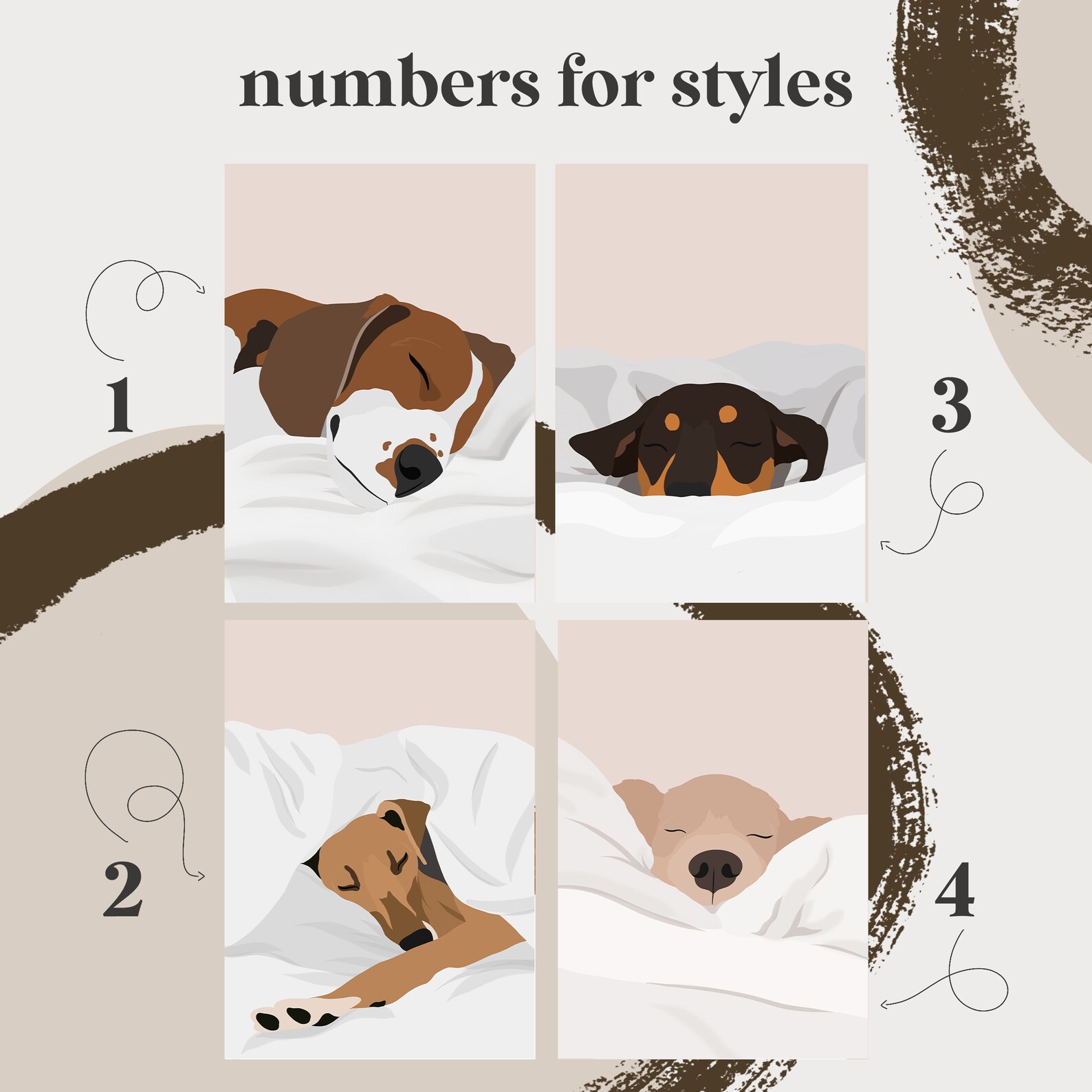 Dog Napping Illustrations - Digital & Printed by LC Illustration - Etsy