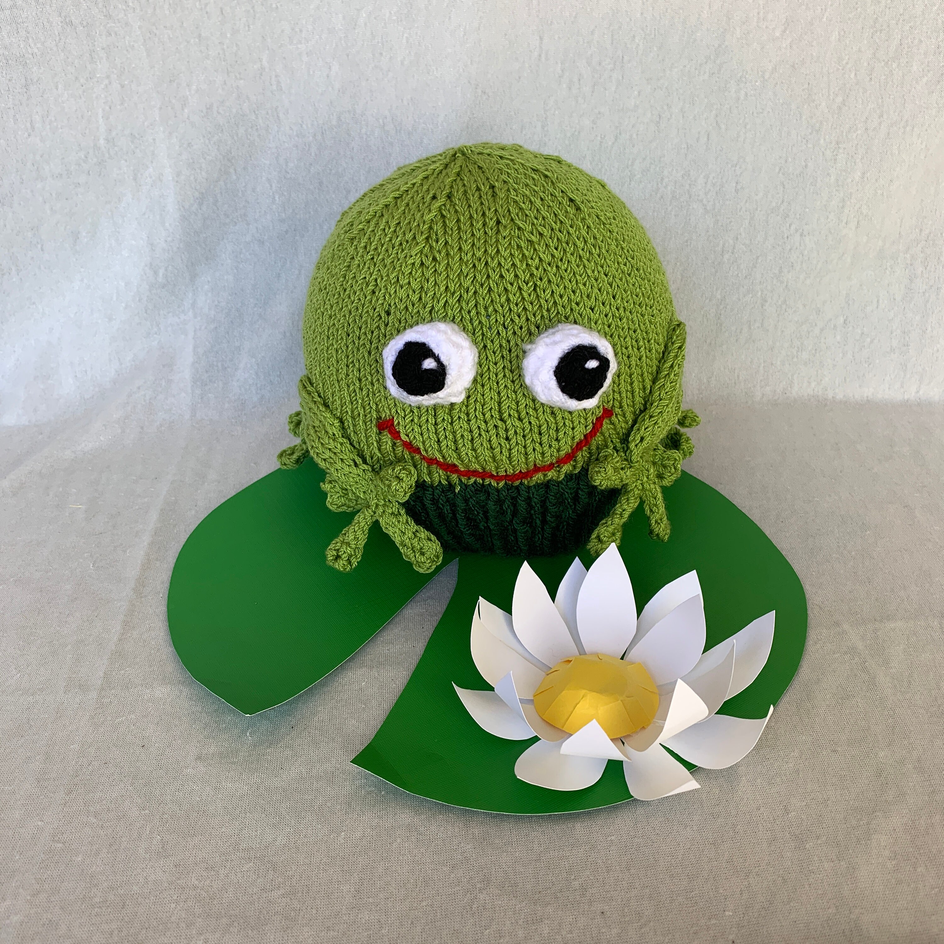Hand Knit Frog Hat - Etsy