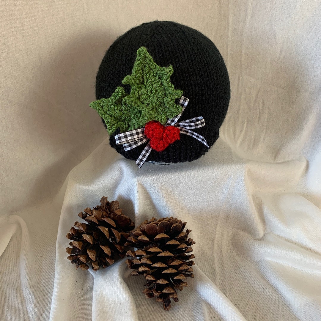 Christmas Holly Hat - Etsy