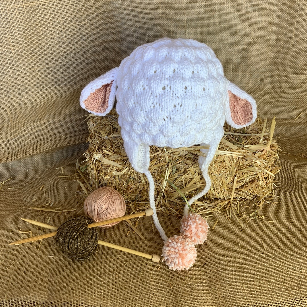 Hand Knit Lamb Hat - Etsy