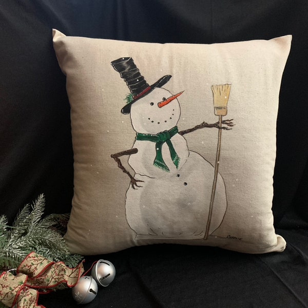 Snowman Pillow - Etsy