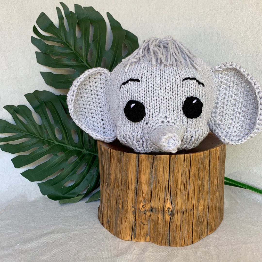 Hand Knit Elephant Hat - Etsy