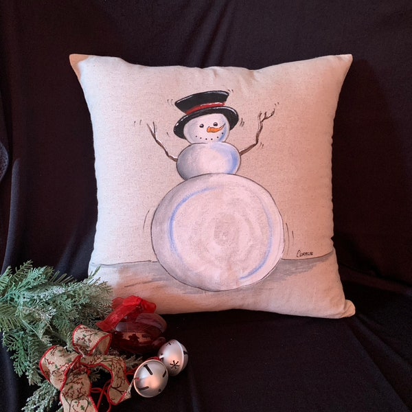 Snowman Pillow - Etsy