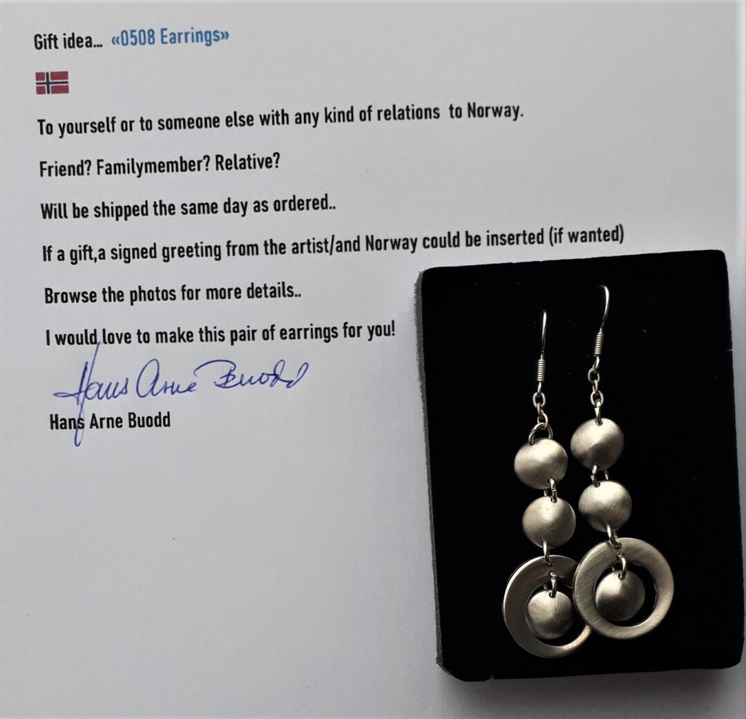 Earrings 0508 From Buodd Tinn Handmade in Norway Since 1962 Traditional ...