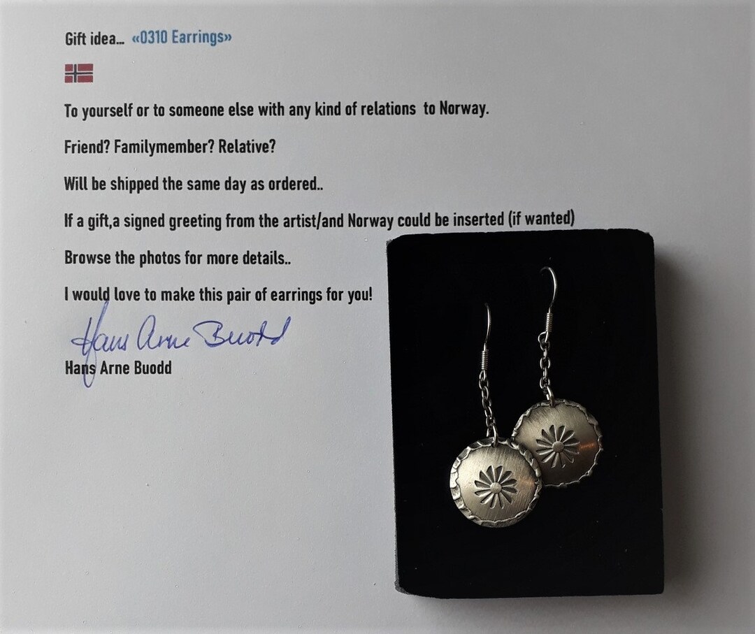 Earrings 0310 From Buodd Tinn Handmade in Norway Since 1962 Traditional ...