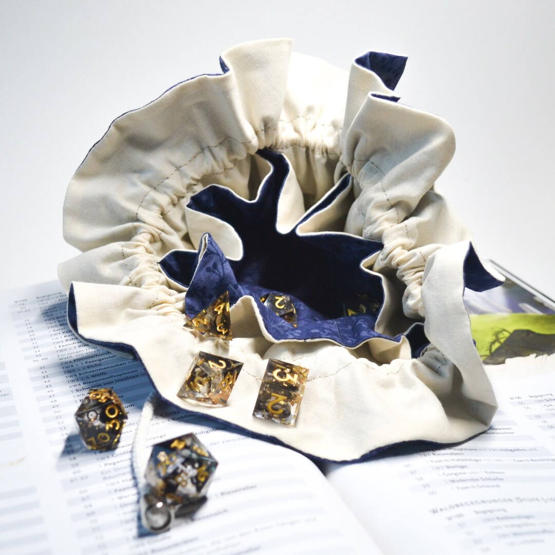 Dice Bag With 8 Side Compartments Made Entirely of Cotton - Etsy