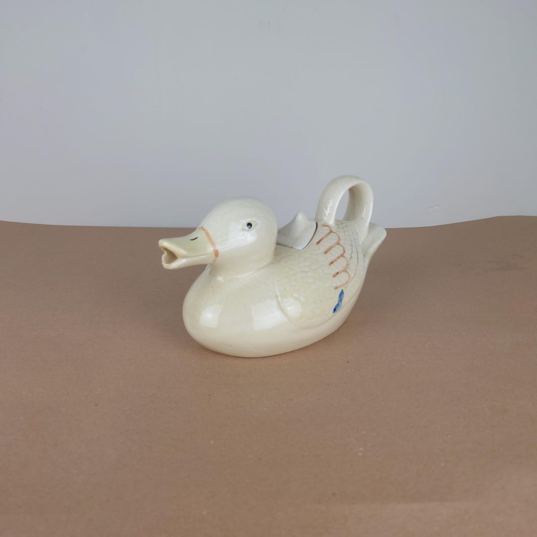 Vintage Ceramic Duck Teapot: Ornamental Bird Decor - Etsy