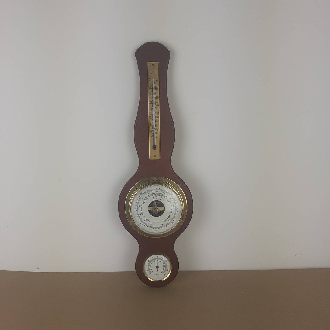 Rare Staiger French Barometer. Vintage Wooden Nautical Barometer ...