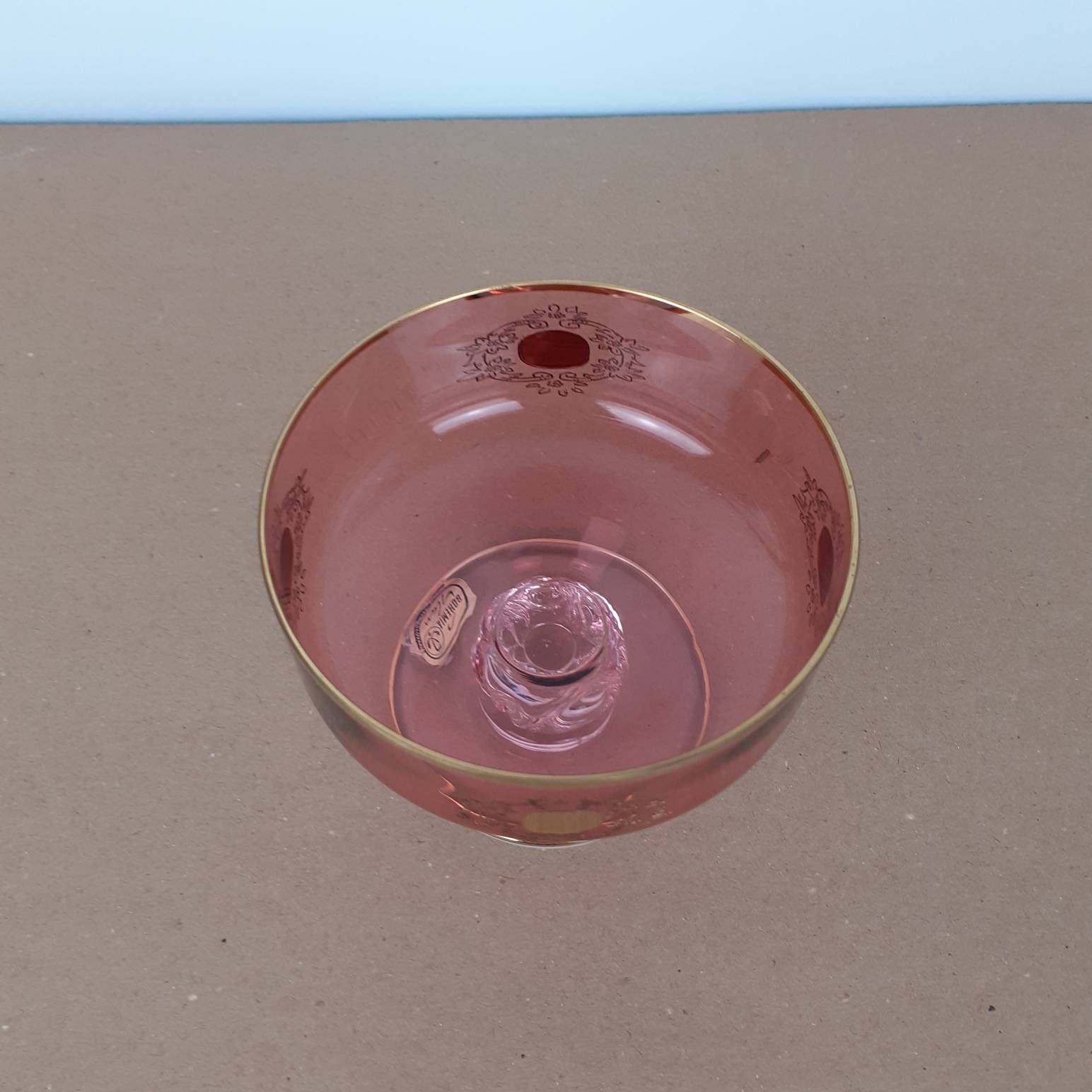 Czech Bohemian Ruby Crystal Glass Bowls. Vintage Bohemia Glam - Etsy UK