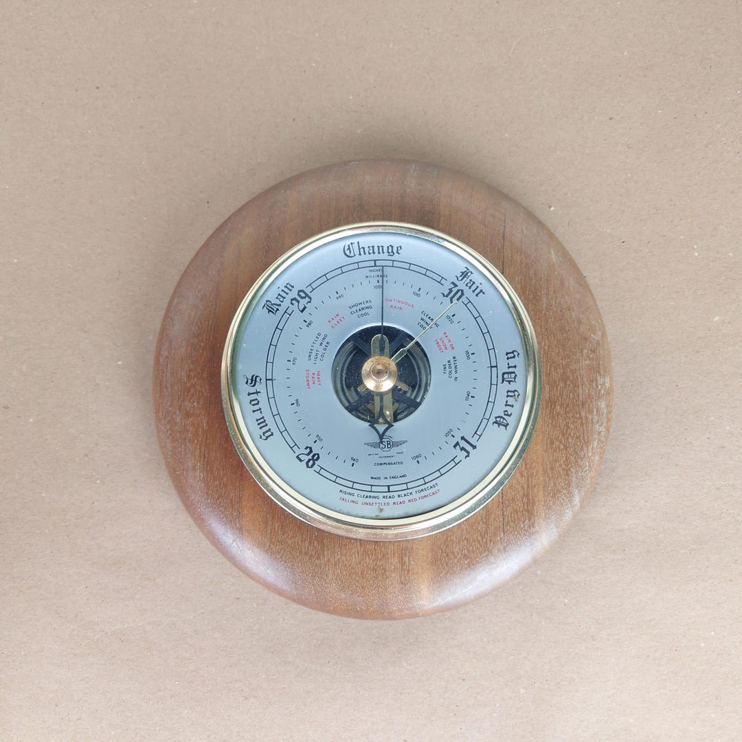 Vintage Shortland British Wooden Nautical Barometer - Etsy