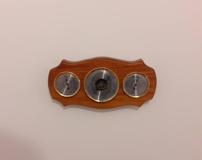 Weathermaster Barometer. Vintage Wooden Nautical Barometer With ...