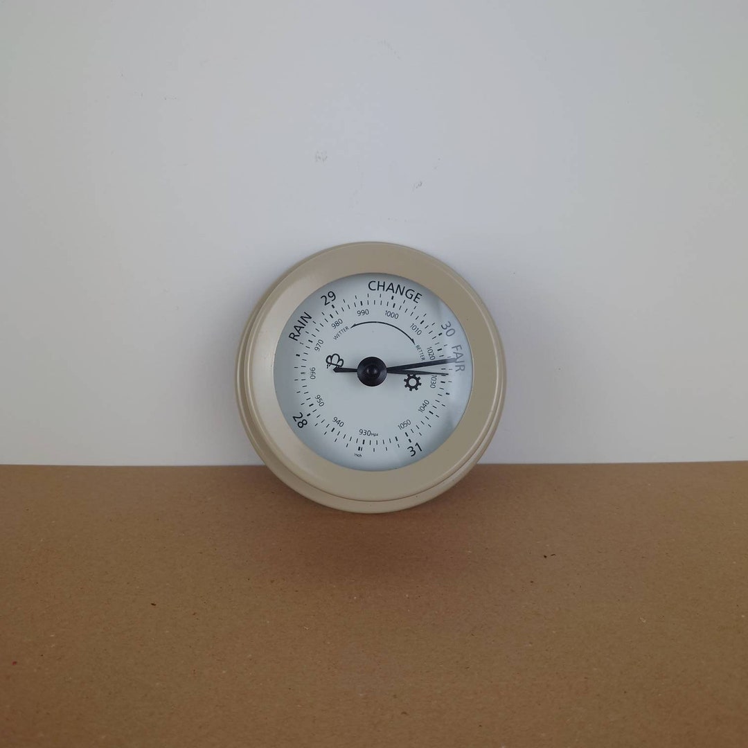Vintage Outdoor Barometer. Metal and Glass Round Barometer ...