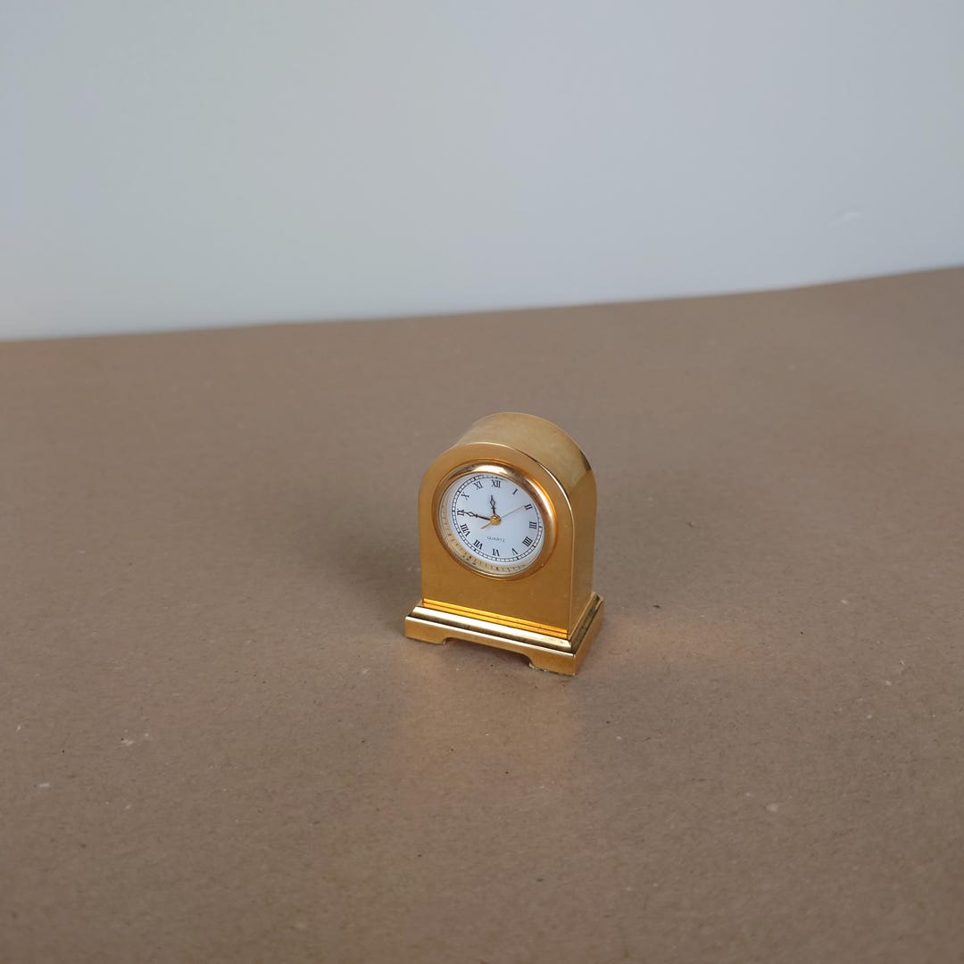 Brass Miniature Carriage Clock. Dolls House Clock. Miniature Brass ...