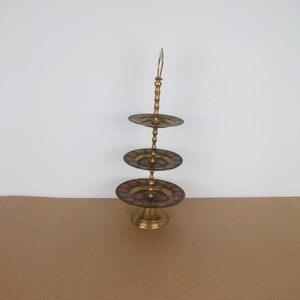 Vintage Brass Three Tier Indian Serving Stand - Etsy