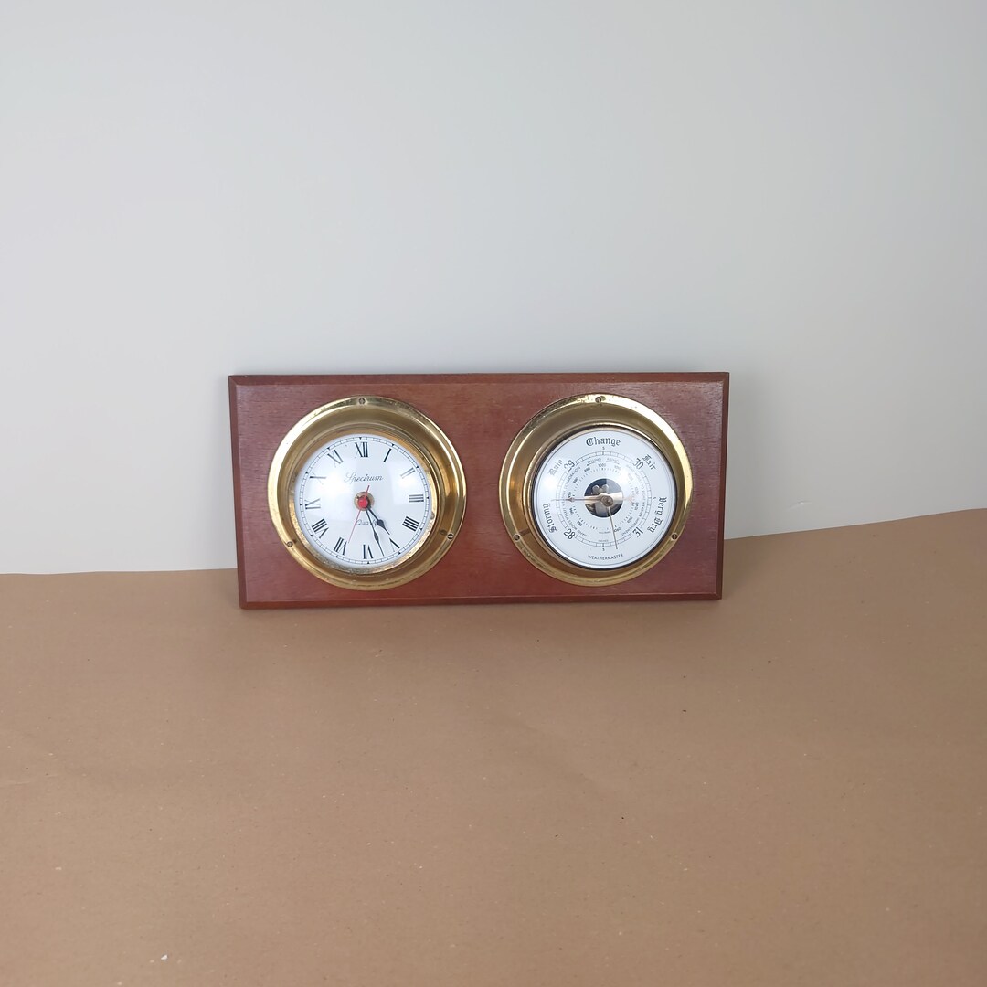 Vintage Spectrum Quarts Weathermaster Barometer and Clock. - Etsy
