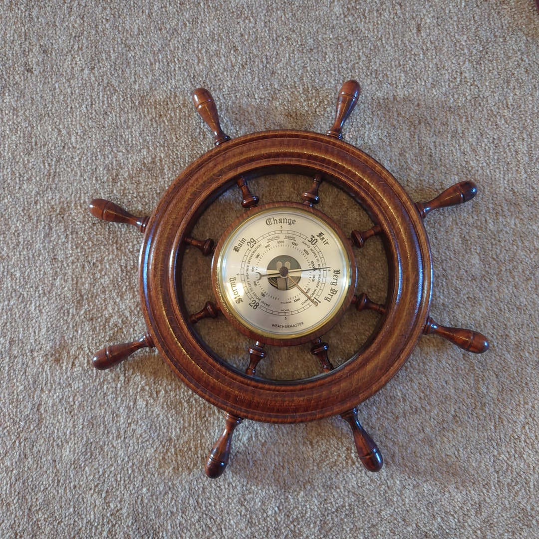 Weathermaster Wooden Nautical Barometer. Historic Traditional - Etsy