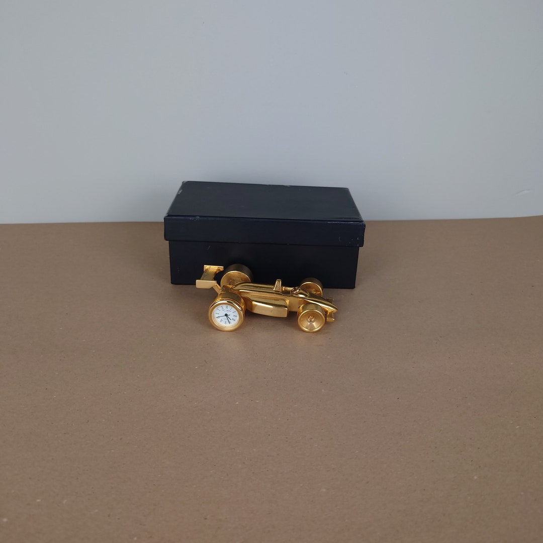 Brass Miniature Racing Car Carriage Clock Etsy