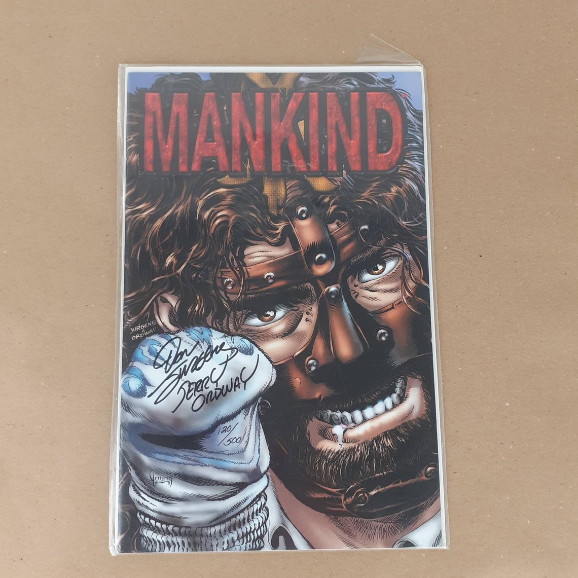 Rare Signed Mankind WWF 1 Limited Edition NM Framed Comic | Etsy