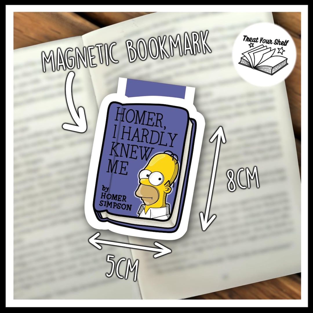 Homer Simpson Book Inspired Magnetic Bookmark | Book Gift | the ...