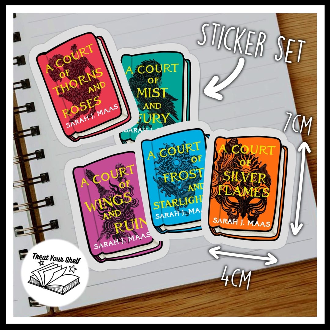 ACOTAR Inspired Mini Books Sticker Set | Journal Sticker | Sarah J Maas ...