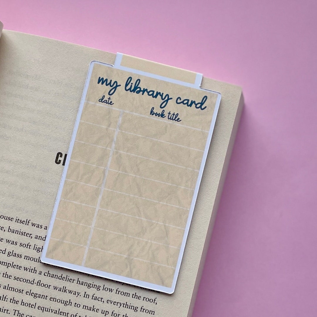 My Library Card Magnetic Bookmark Fill in Your Own Bookmark Large ...