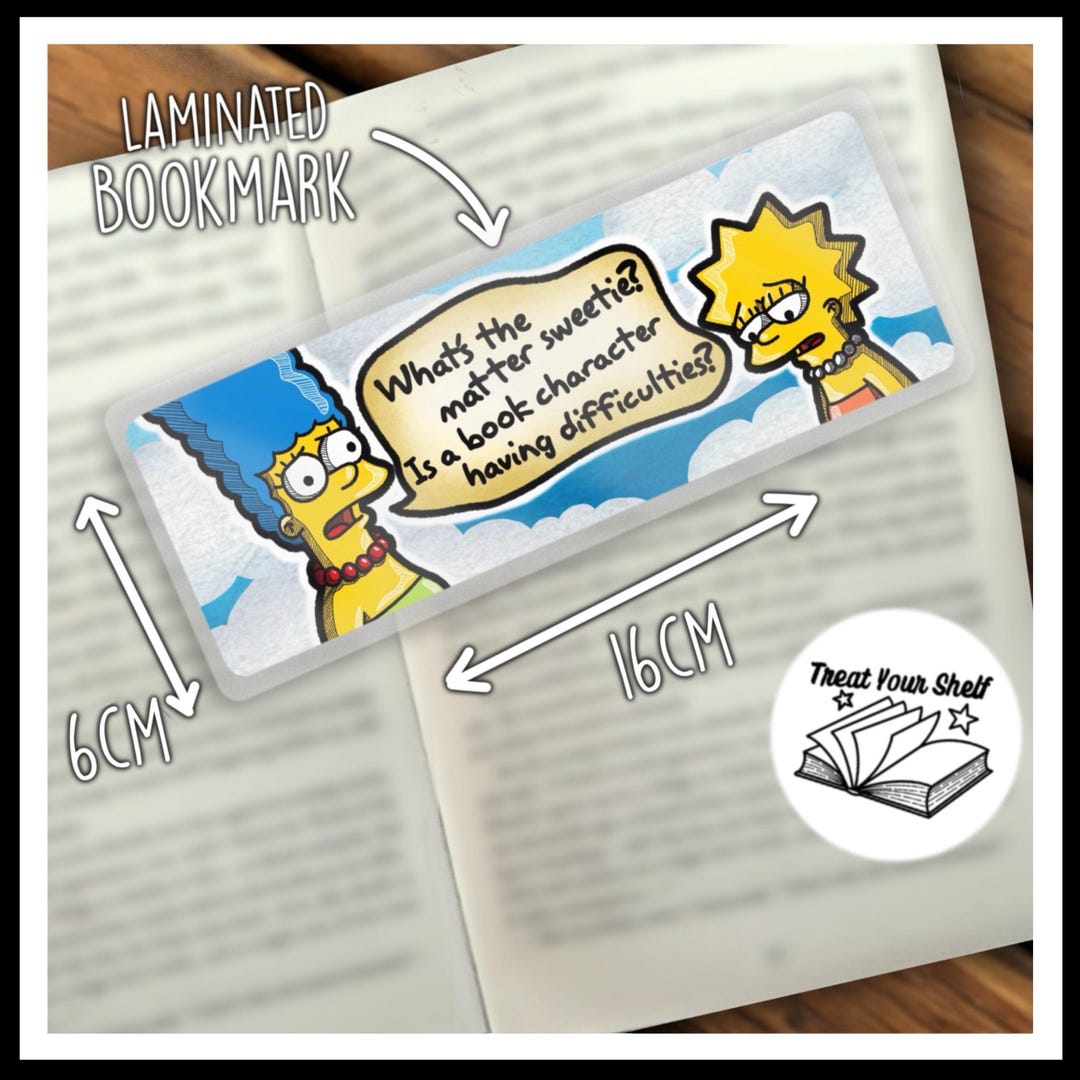 The Simpsons ‘lisa’s Book Character’ Inspired Laminated Bookmark ...