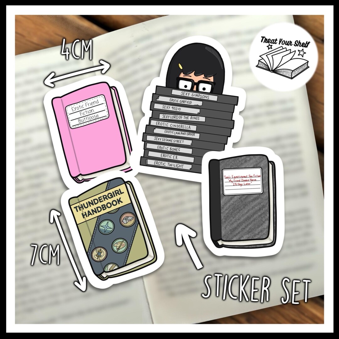 Tina Belcher Inspired Sticker Set | Journal Stickers | Kindle Stickers ...