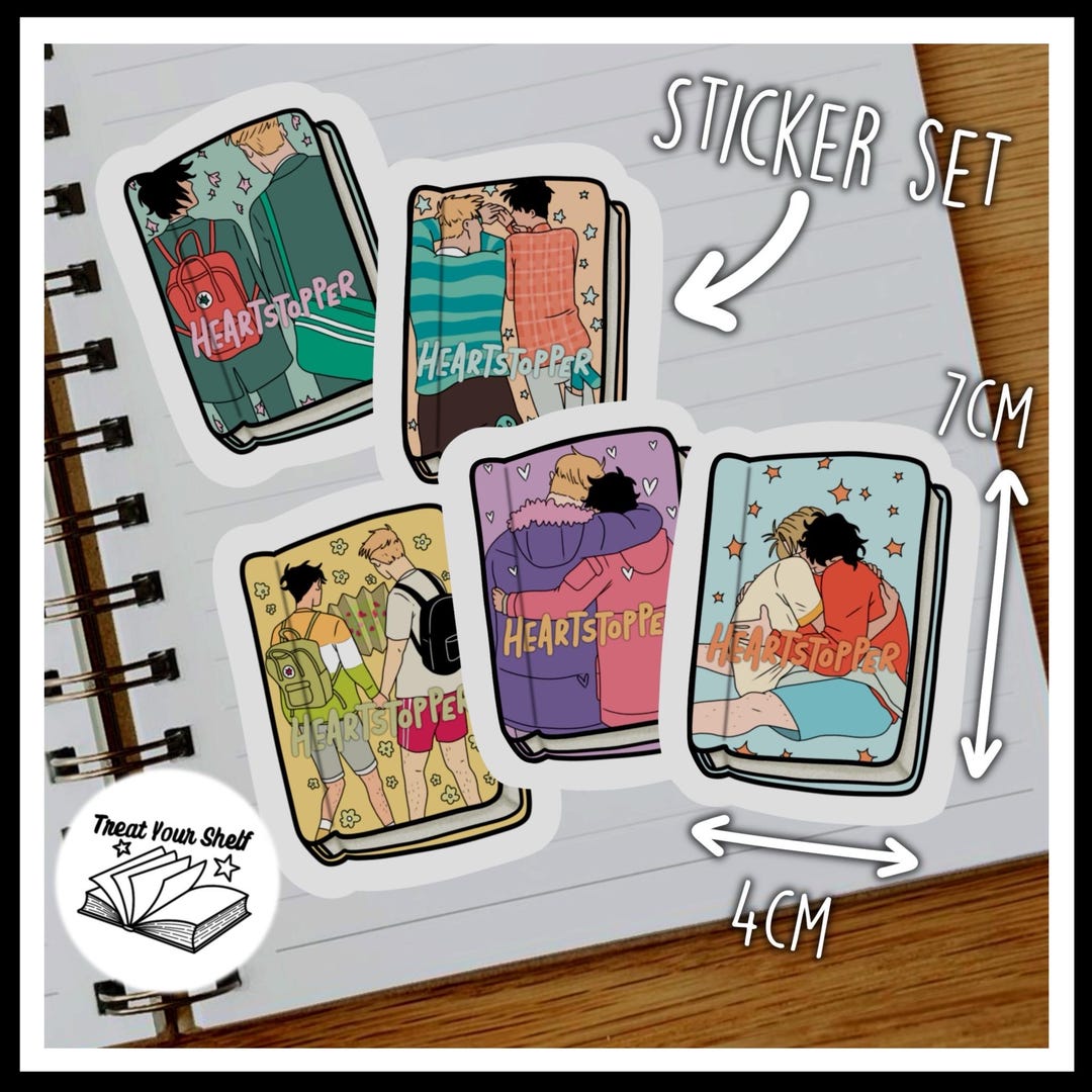 Heartstopper Inspired Sticker Set | Alice Oseman | Nick and Charlie ...