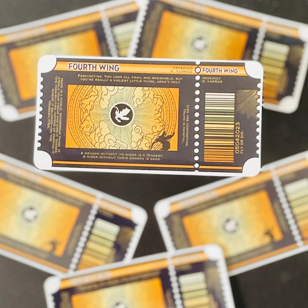 Extra Large Fourth Wing Inspired Journal Sticker Ticket Book Gift ...