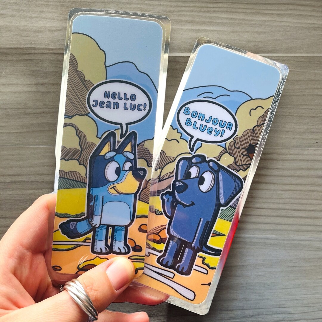Bluey Inspired Bookmark Set 2 Bookmarks Bluey Jean Luc Bluey Camping ...