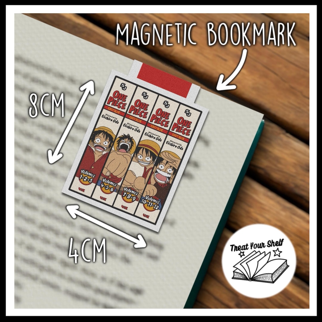 One Piece Manga Inspired Magnetic Bookmark | Book Gift | One Piece ...