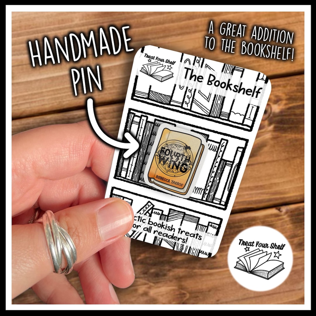 Handmade Fouth Wing Inspired Mini Book Pin | Book Lover | Reading Gift ...