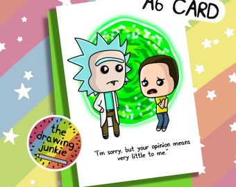 Rick and Morty Birthday Card | Etsy