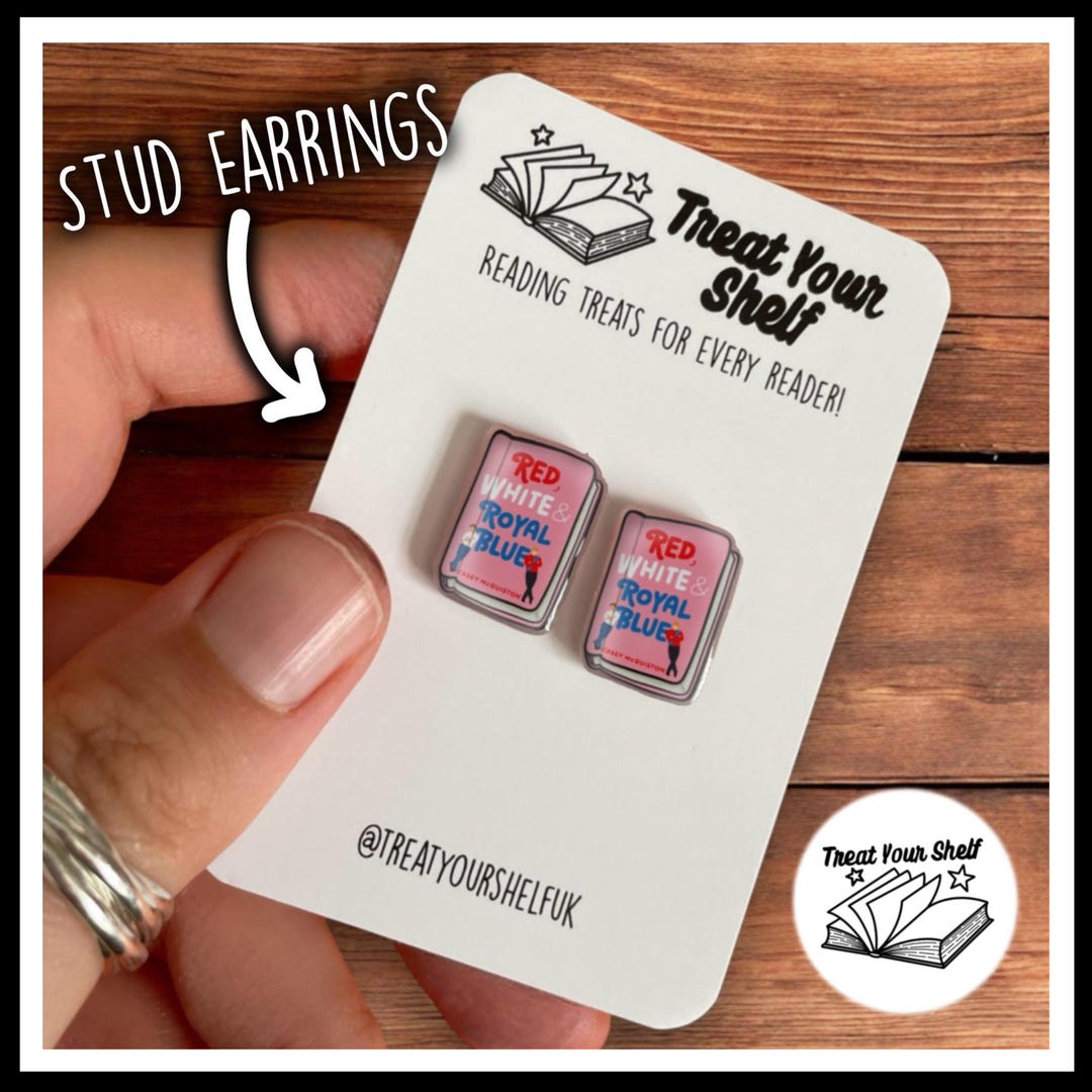 Handmade Red White and Royal Blue Inspired Stud Earrings | RWRB | Casey ...