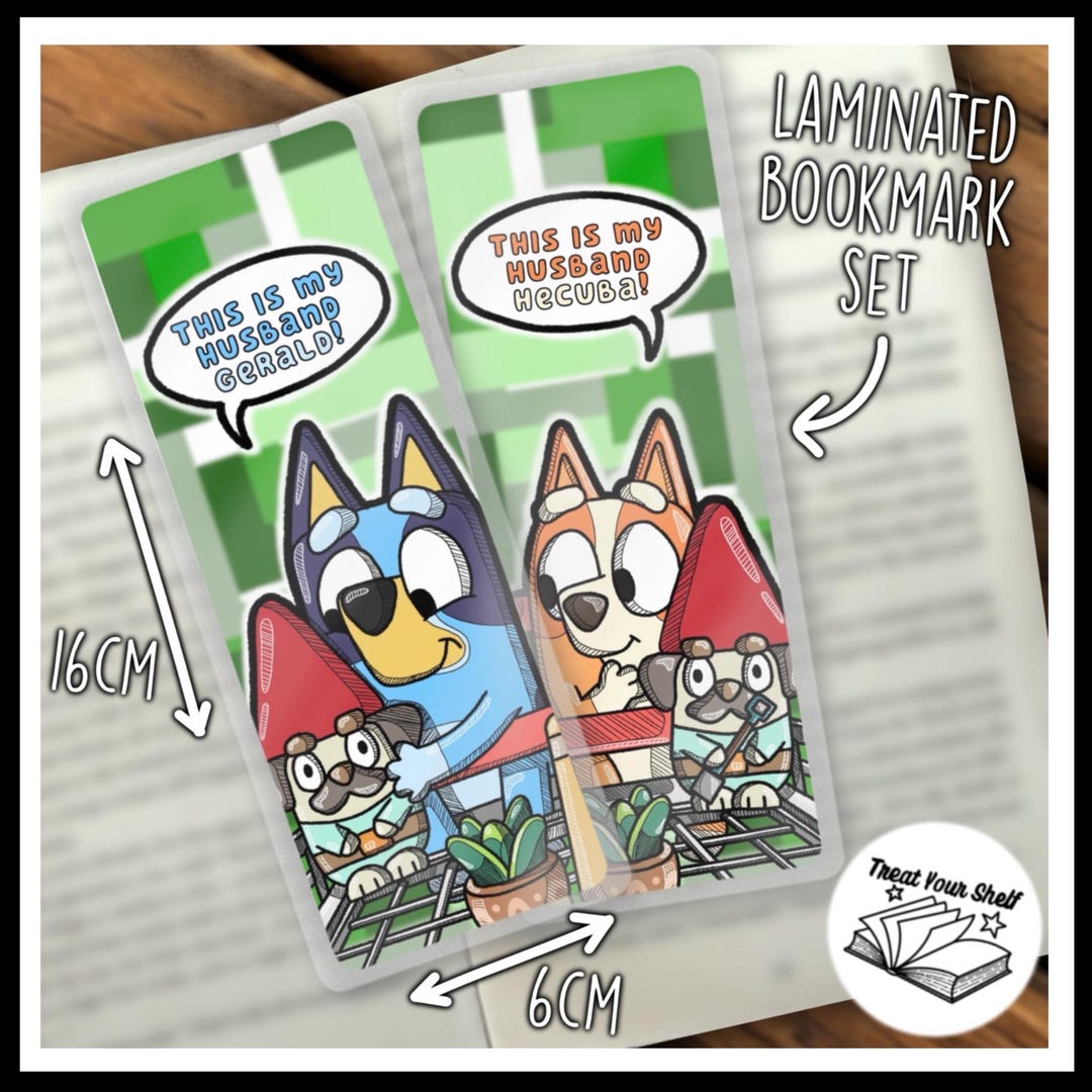 Bluey Inspired Bookmark Set (2 Bookmarks) | Bluey | Bingo | Hammerbarn ...