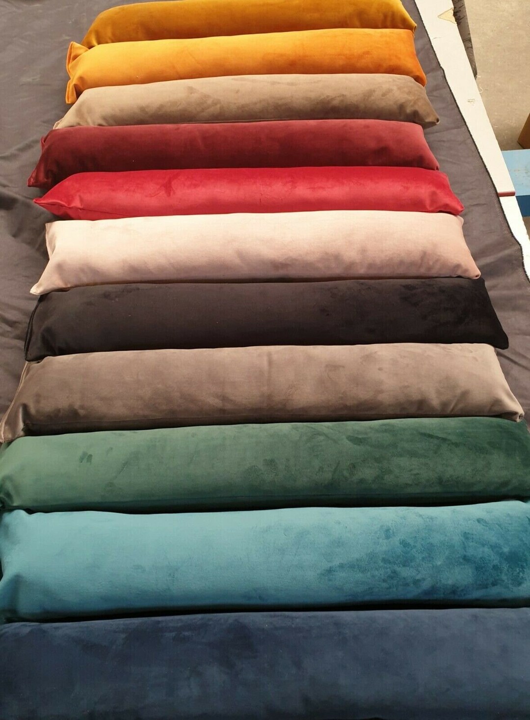 EXTRA LARGE Plush Velvet Draught Excluder Draft Wind Stopper Door ...