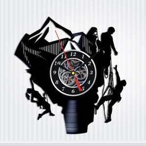Climbing Vinyl Record Wall Clock, Rock Climber Art - Etsy