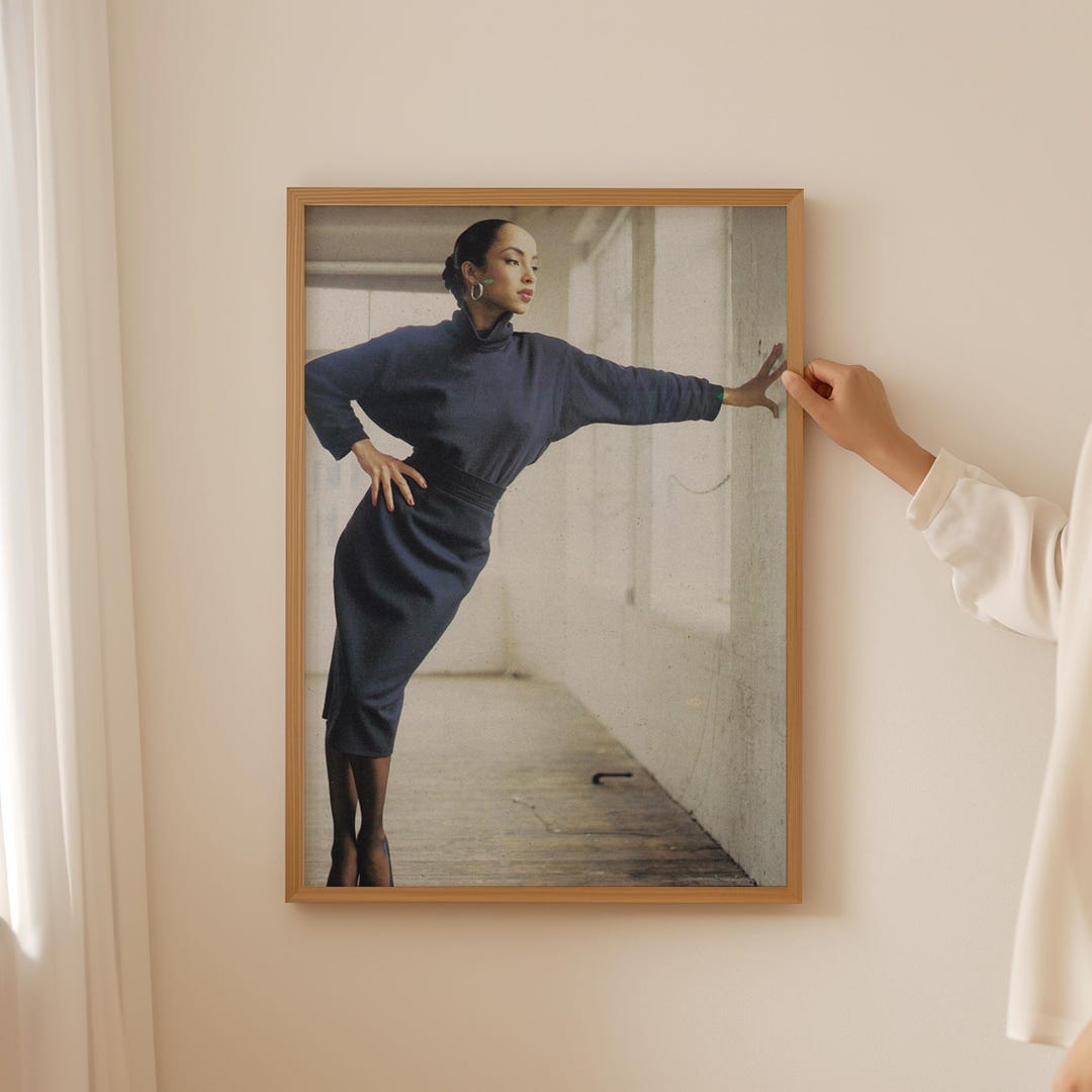 Artist Vintage Poster, Sade Adu Print, Soul Music Art, Retro Music Art ...