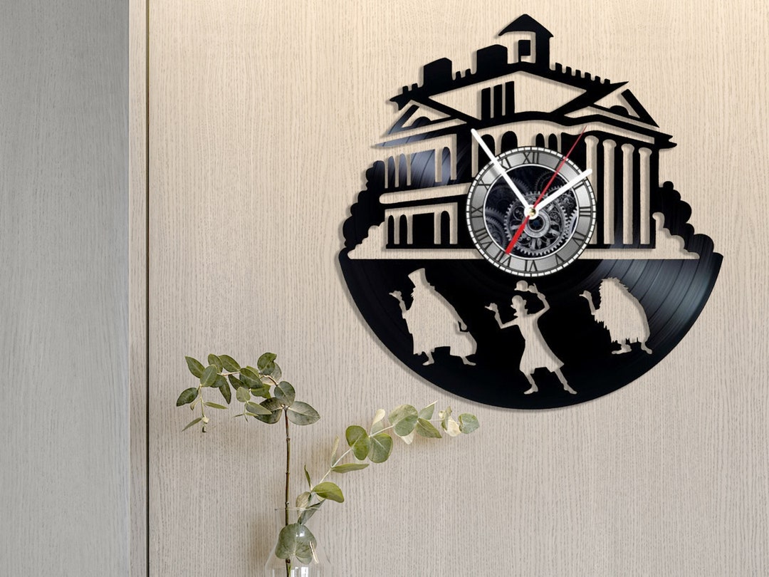 Haunted Mansion Vinyl Record Wall Clock, Horror Comedy Gifts - Etsy