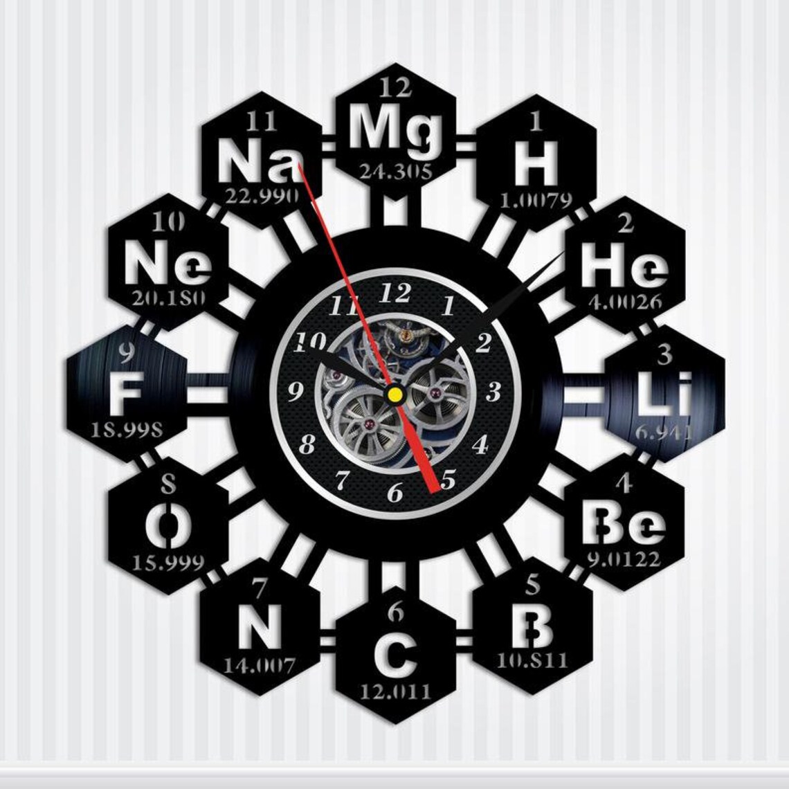 Periodic Table Chemistry Vinyl Wall Clock Gift Ideas for | Etsy