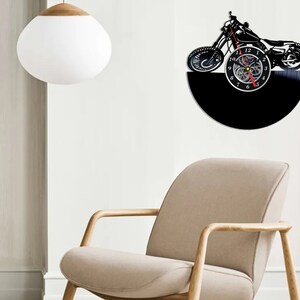 Motorcycle Vinyl Wall Clock Motorcycles Wall Art Motorbike - Etsy