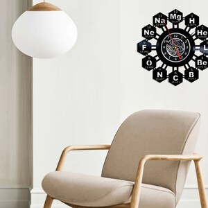 Periodic Table Chemistry Vinyl Wall Clock, Gift Ideas for Chemist ...