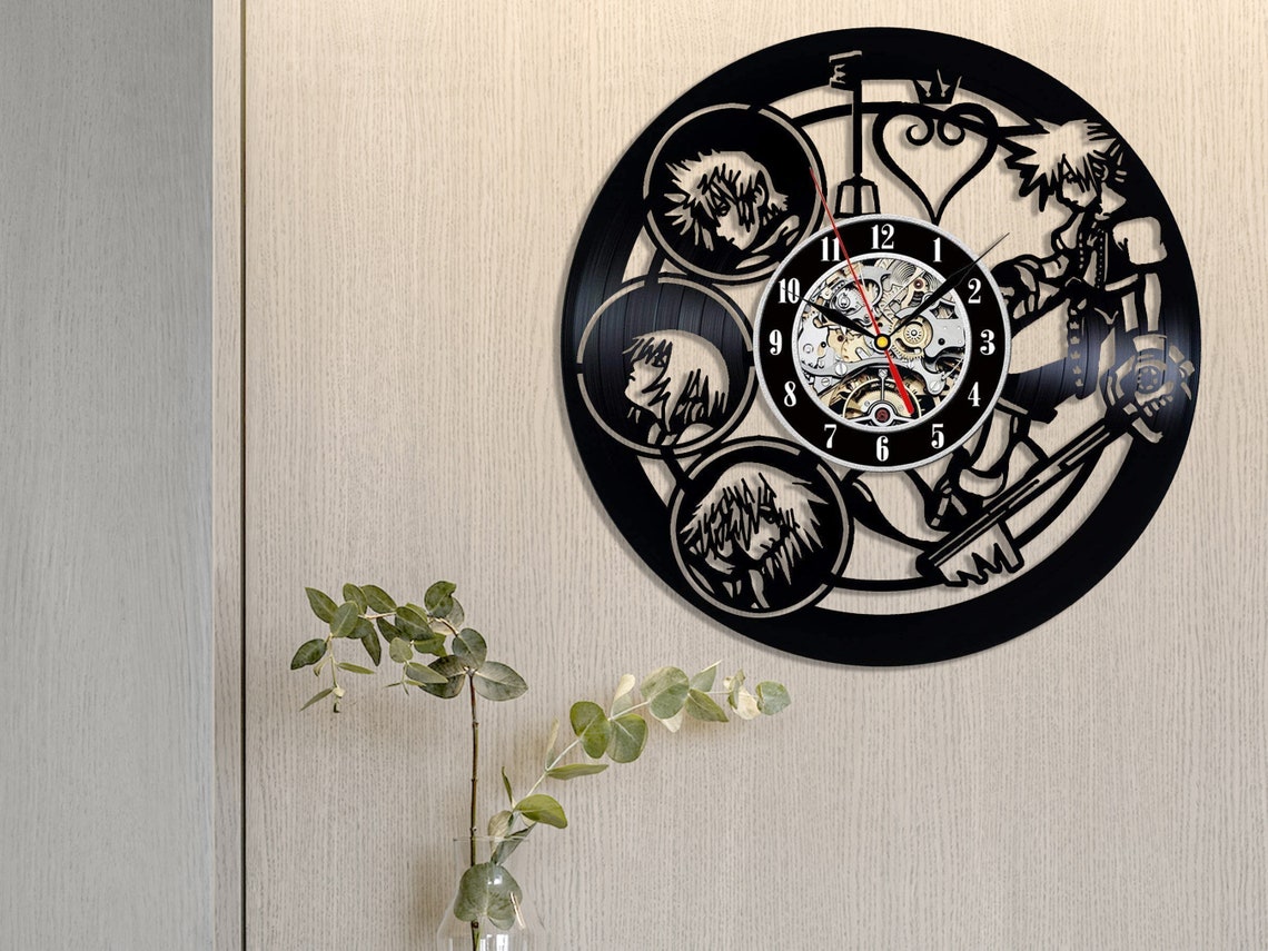 Sora Kingdom Video Vinyl Record Wall Clock Video Game Room - Etsy