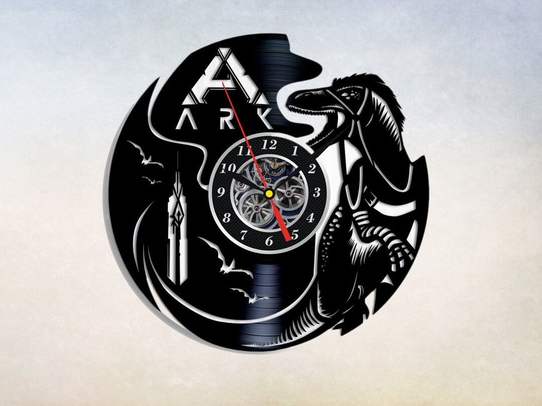ARK Video Games Vinyl Record Wall Clock, Game Room Wall Art Decor, Play ...