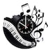 Music Notes Vinyl Wall Clock, Piano Wall Art, Music Wall Decor, Piano ...